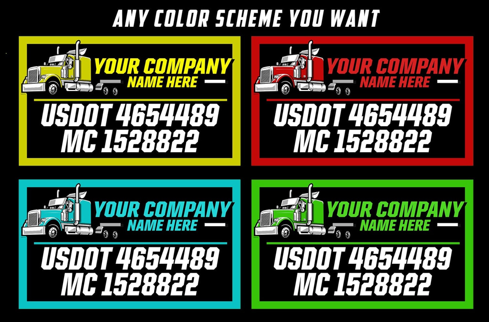 US DOT Number | Dot Vinyl Stickers & Decals (tow Truck, Trucking, 18 ...