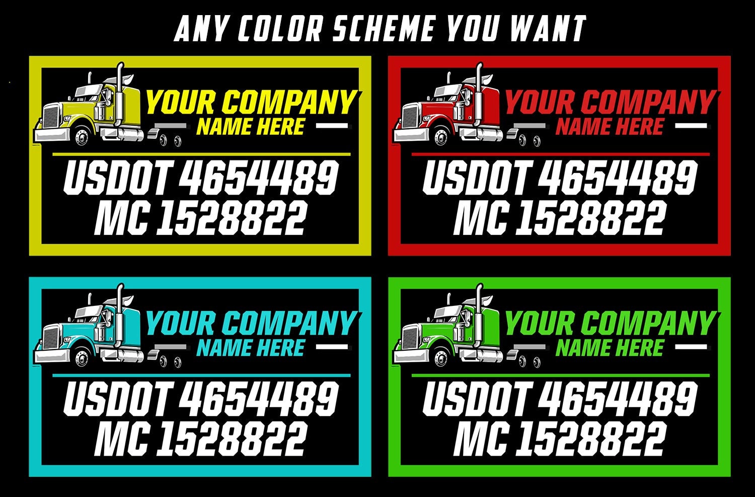 US DOT Number | Dot Vinyl Stickers & Decals (tow Truck, Trucking, 18 ...