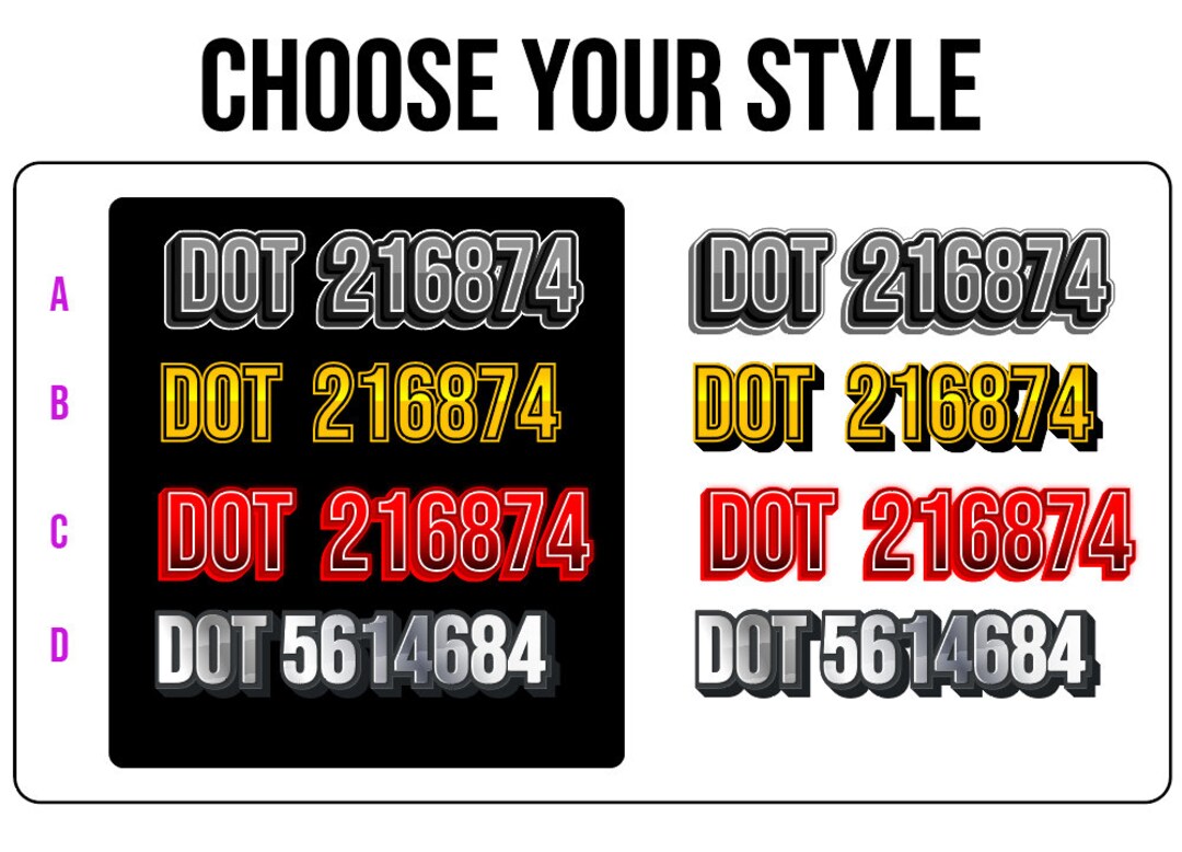 Custom US DOT Trucking Decal Stickers Custom Truck Decal (tow Truck ...