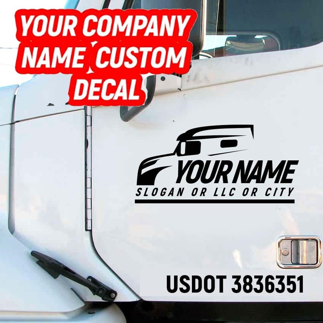 Custom US DOT Trucking Decal Stickers Custom Truck Decal (tow Truck ...