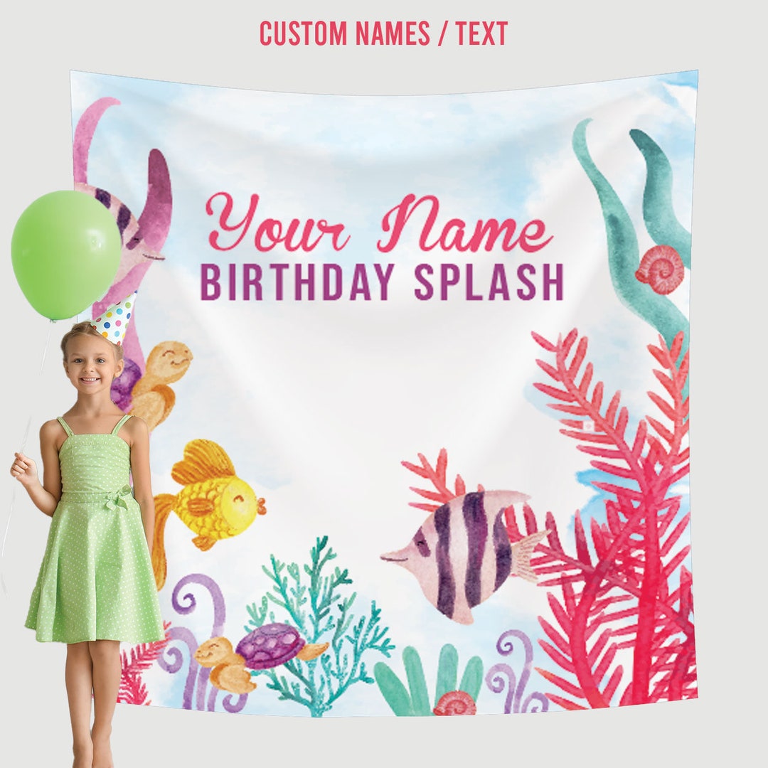 Mermaid Birthday Banner Mermaid Birthday Party Mermaid Banner Under The Sea Decoration