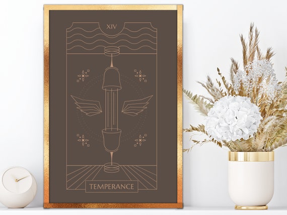 Temperance Tarot Card Poster Printable Tarot Wall Art | Etsy