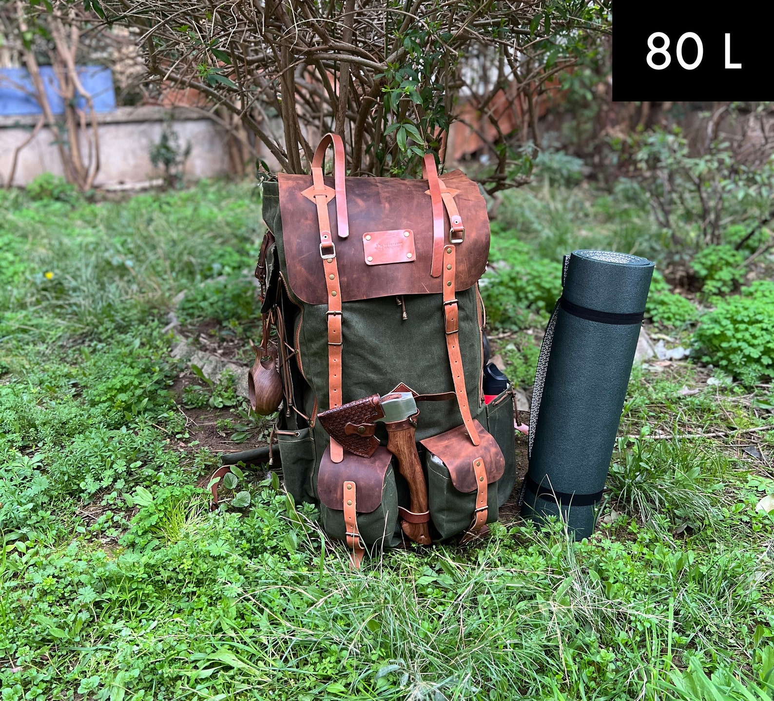 Limited | Bushcraft Backpack | Camping Backpack | Waxed Canvas With ...