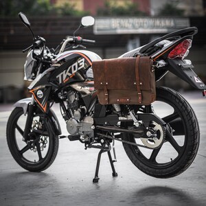 Custom Motorcycle Side Bag, Personalized Motorcycle Bag in Waxed Canvas ...