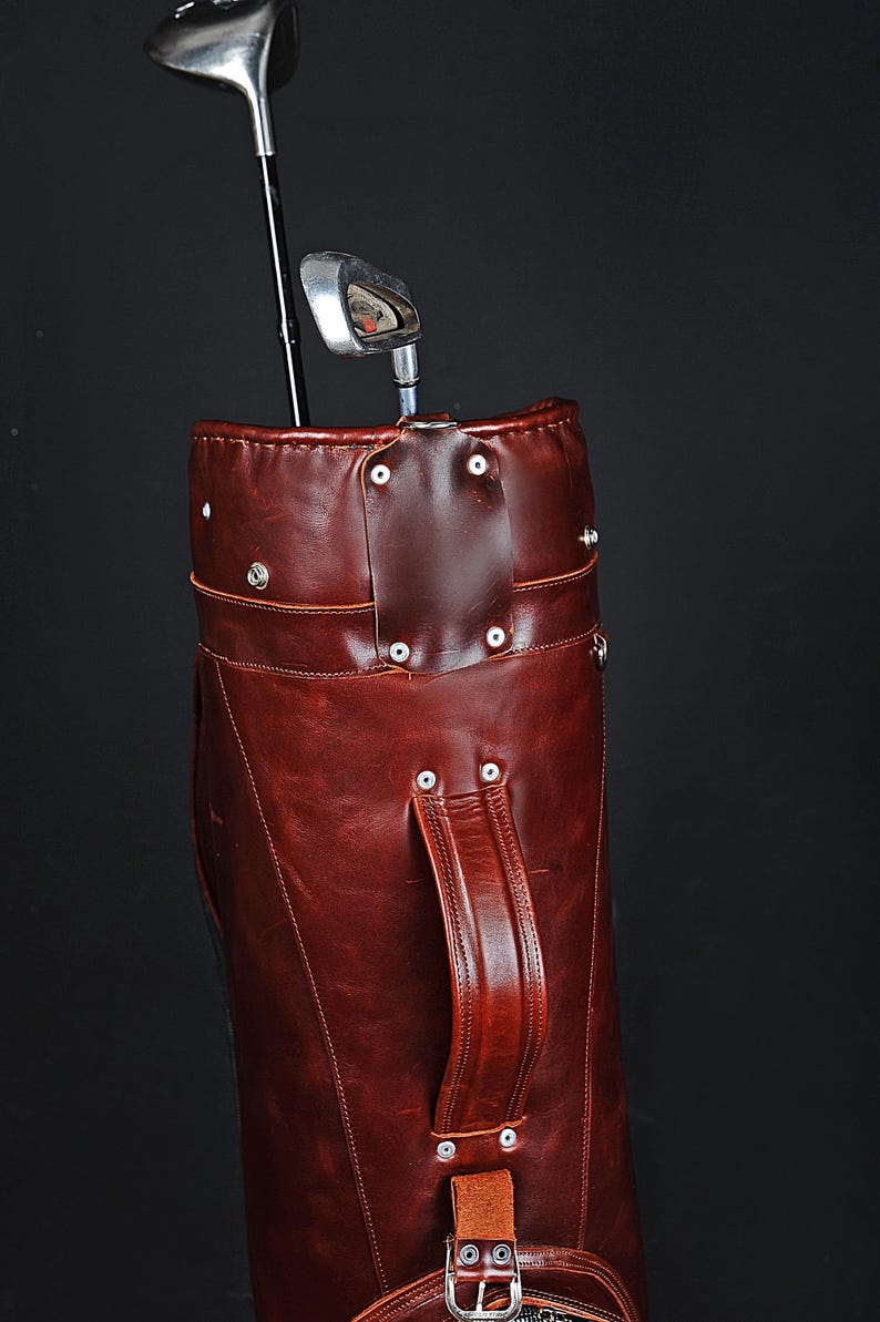 Handmade Leather Golf Bag | Tailor Made | Leather Golf Stand | Leather ...