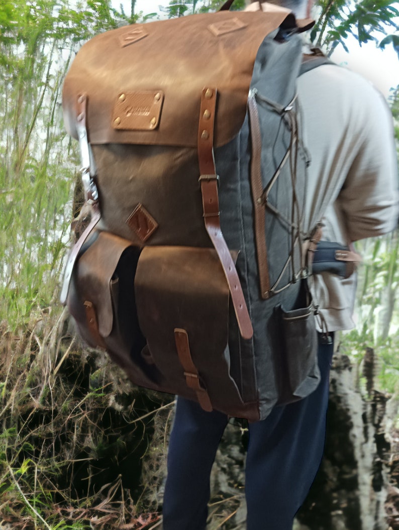 Extra Large Size Options 80L 70L 60L 50L Handmade Camping Backpack ...