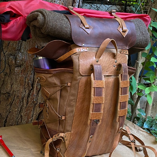 Waxed Canvas Daypack - Etsy