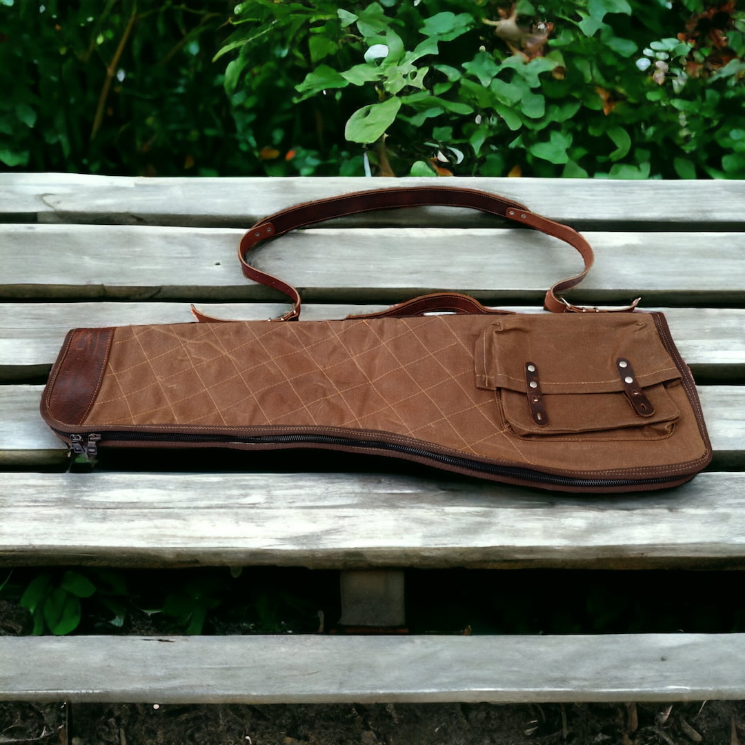 Handmade | Double Waxed Canvas Breakdown Shotgun Case | Leather ...