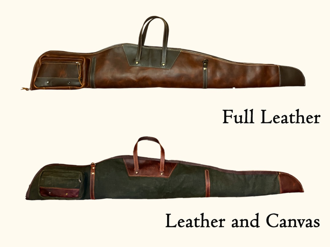 Handmade | Leather Rifle Bag | Canvas Rifle Bag | Waxed Canvas ...