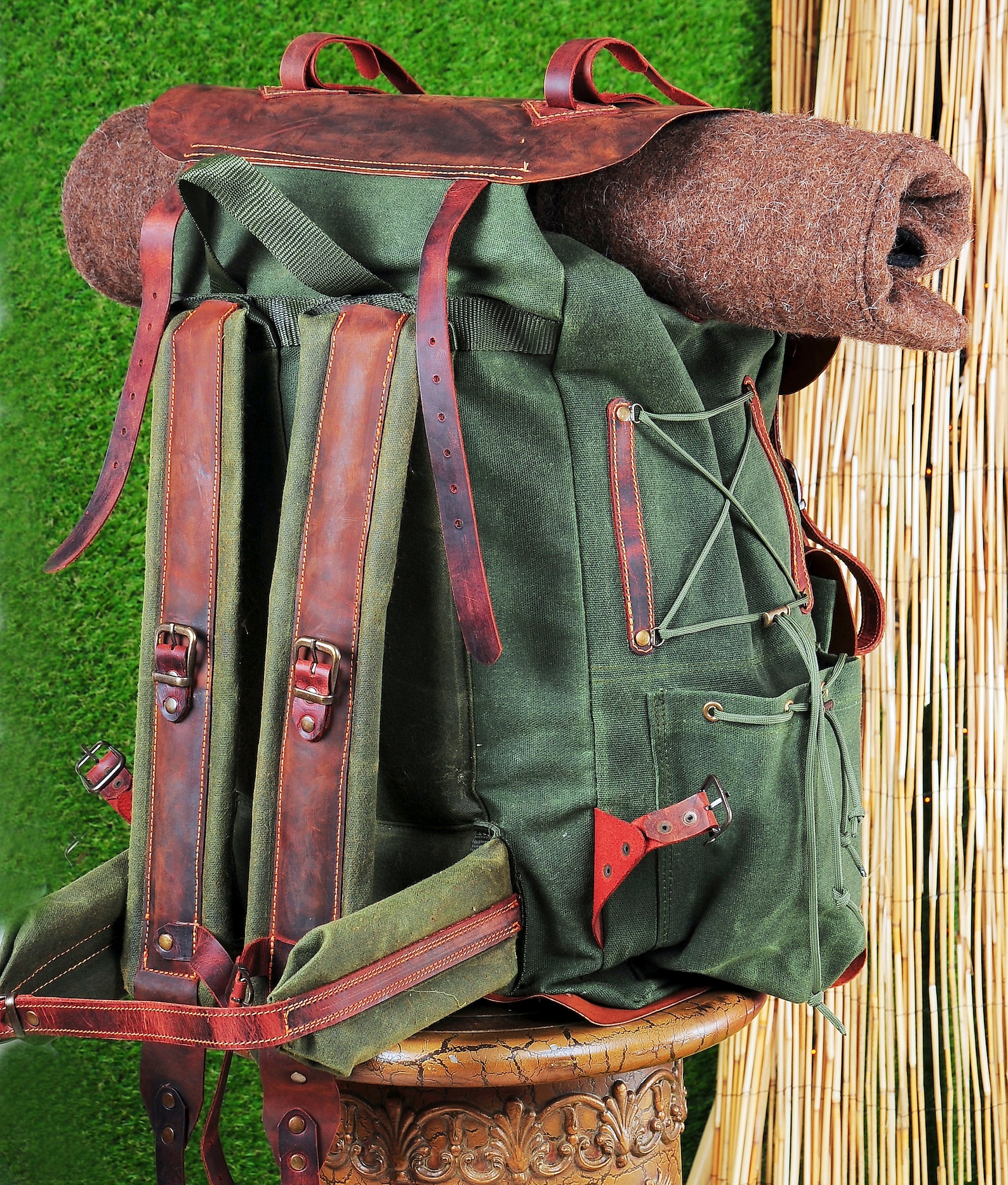24 Hours Tested | 50L | Custom | Leather | Canvas | Bushcraft Backpack ...