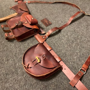 Handmade | Cartridge Bag | Hunting Belt and Suspenders Kit With ...