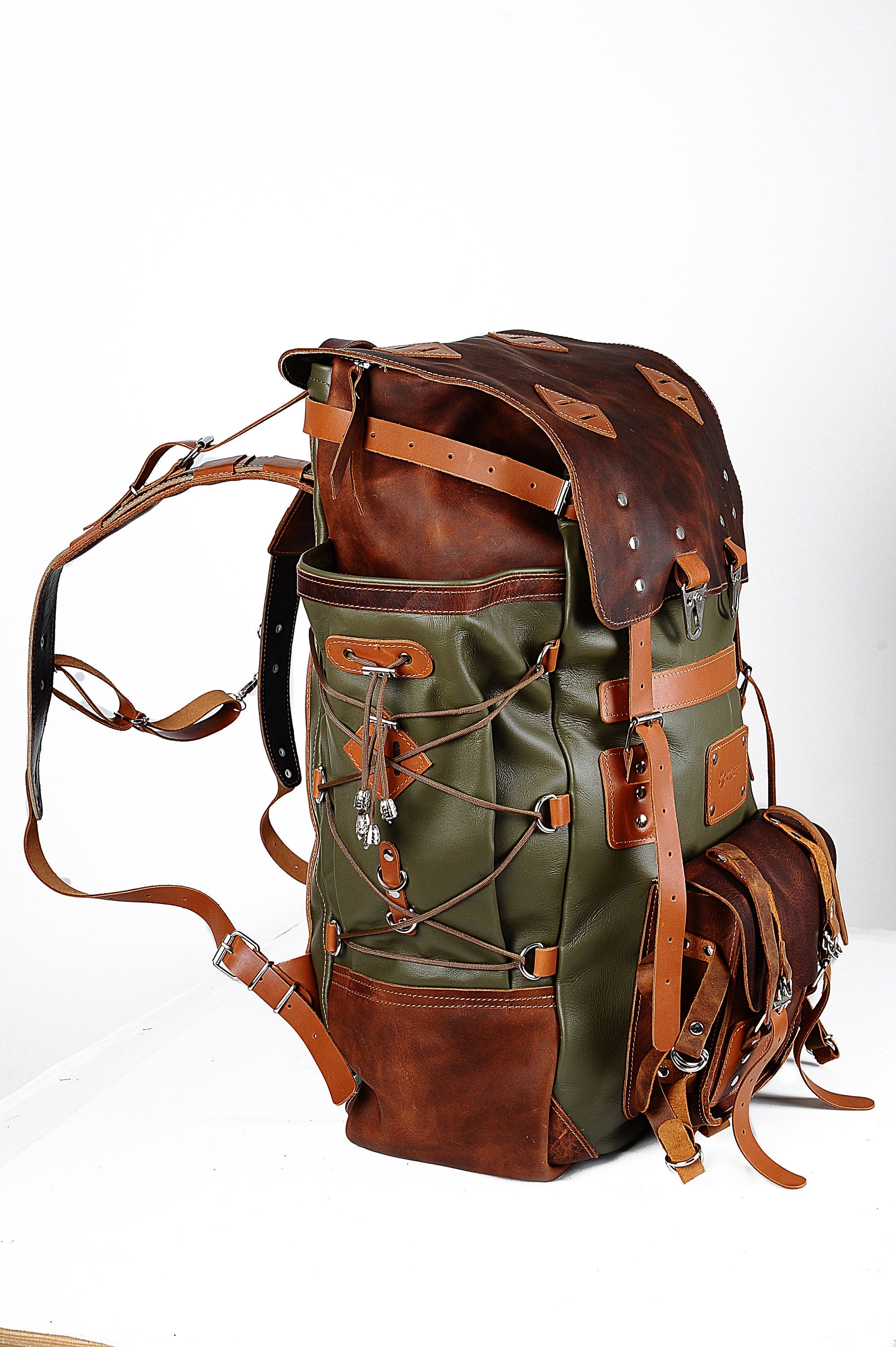 Limited Handmade Full Leather Camping Hiking Backpack - Etsy