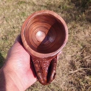 Goat Kuksa, Bushcraft Handmade Kuksa, Wooden Mug Lion Claw Model ...