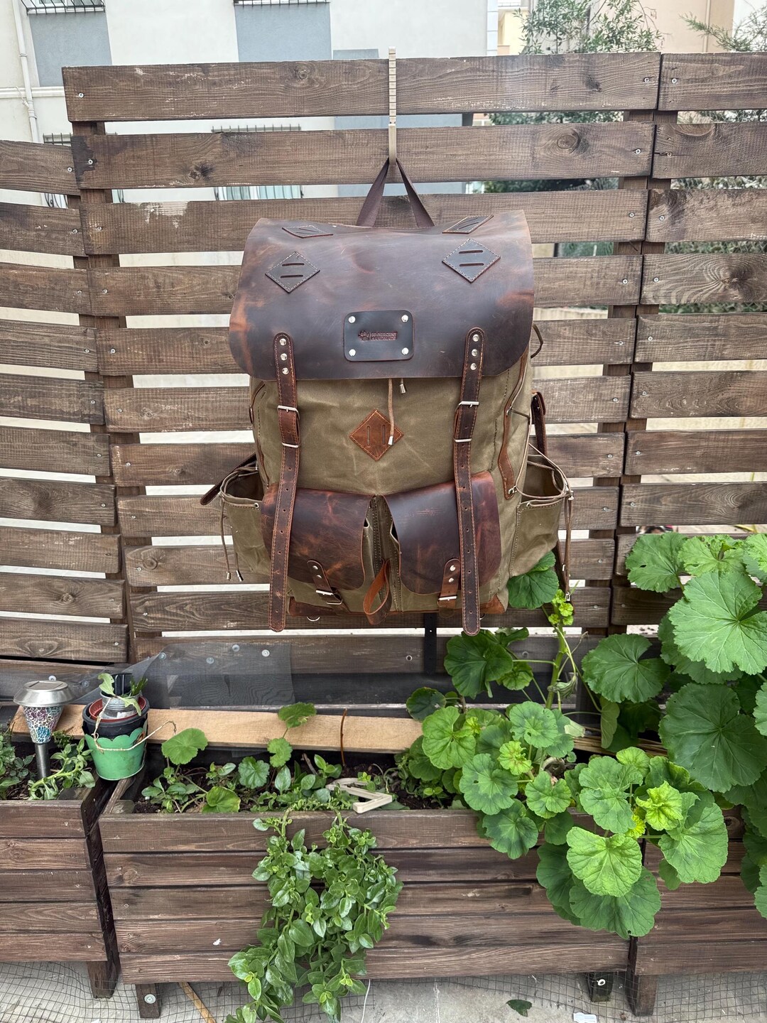 30L to 80L | Brown-green | Camping Backpack | Bushcraft Backpack ...