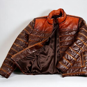 Bespoke Handmade Leather Down Jacket Tailored to Your Size, Leather ...