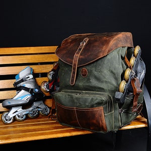 Handmade Roller Blade Backpack | Green, Brown, Black, Blue Colors | 20 ...