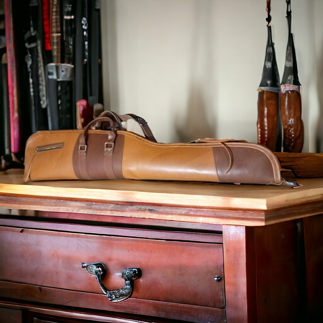 Handmade | Tan Leather Shotgun Bag | Leather Rifle Bag | Shotgun Case ...