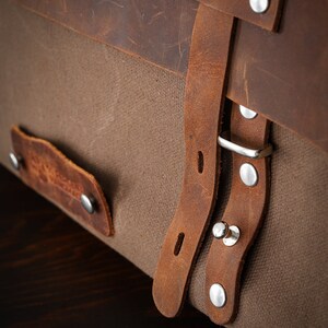 Custom Motorcycle Side Bag, Personalized Motorcycle Bag in Waxed Canvas ...
