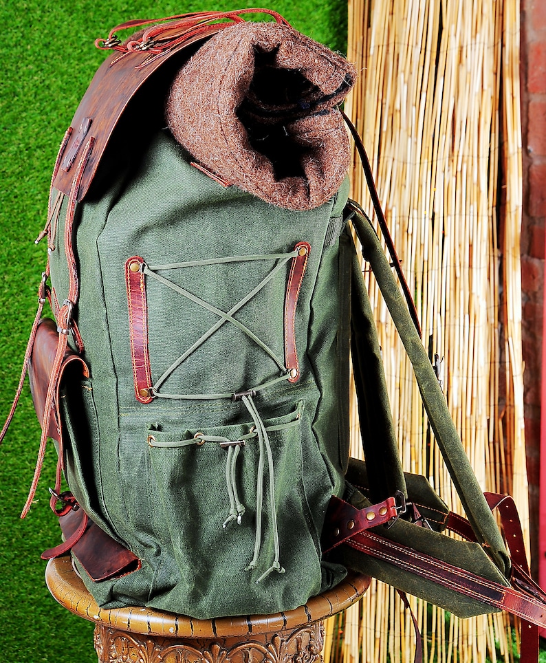 24 Hours Tested 50L Custom Leather Canvas Bushcraft - Etsy