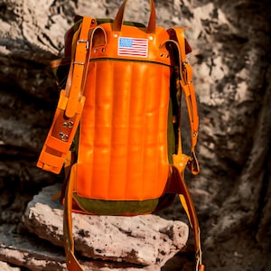 Handmade | Bushcraft Backpack | Canvas Leather Backpack | 50 L | Daily ...