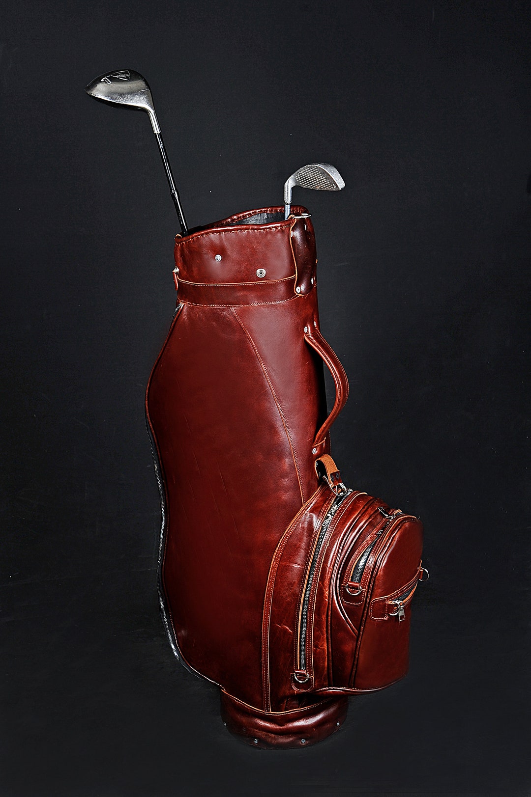 Limited | Reddish Brown Color | Handmade Leather Golf Bag | Tailor Made ...