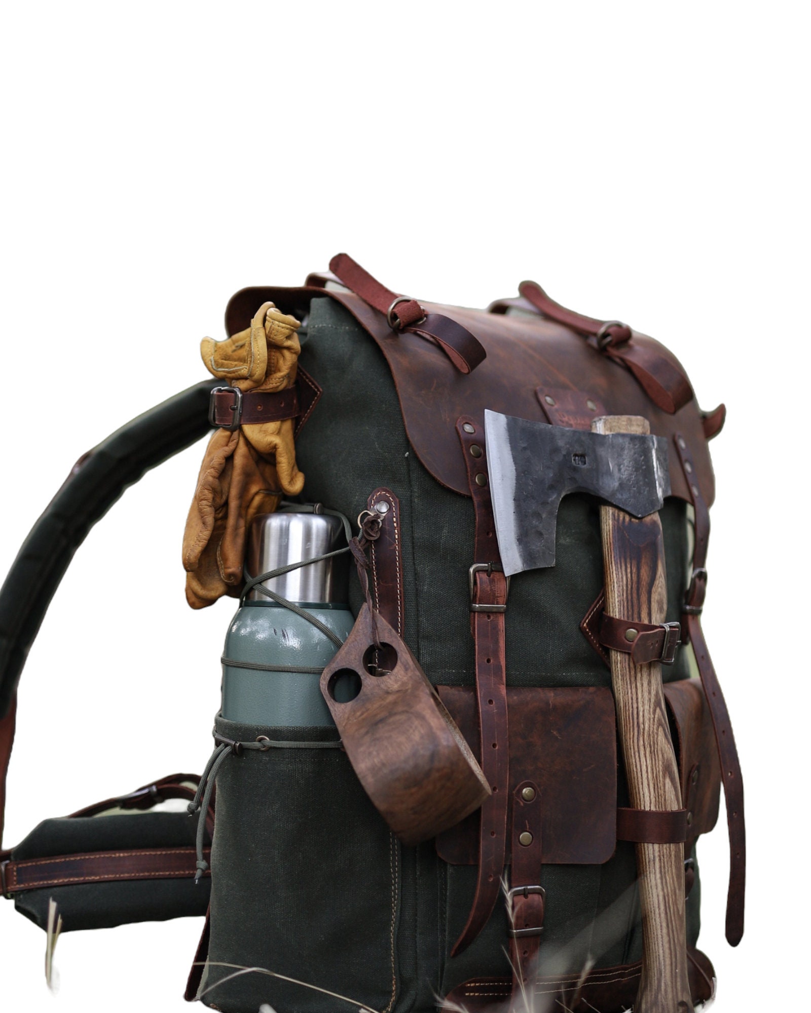 Hiking | Hiking Backpack | Hiking Bag | Leather and Canvas Backpack ...