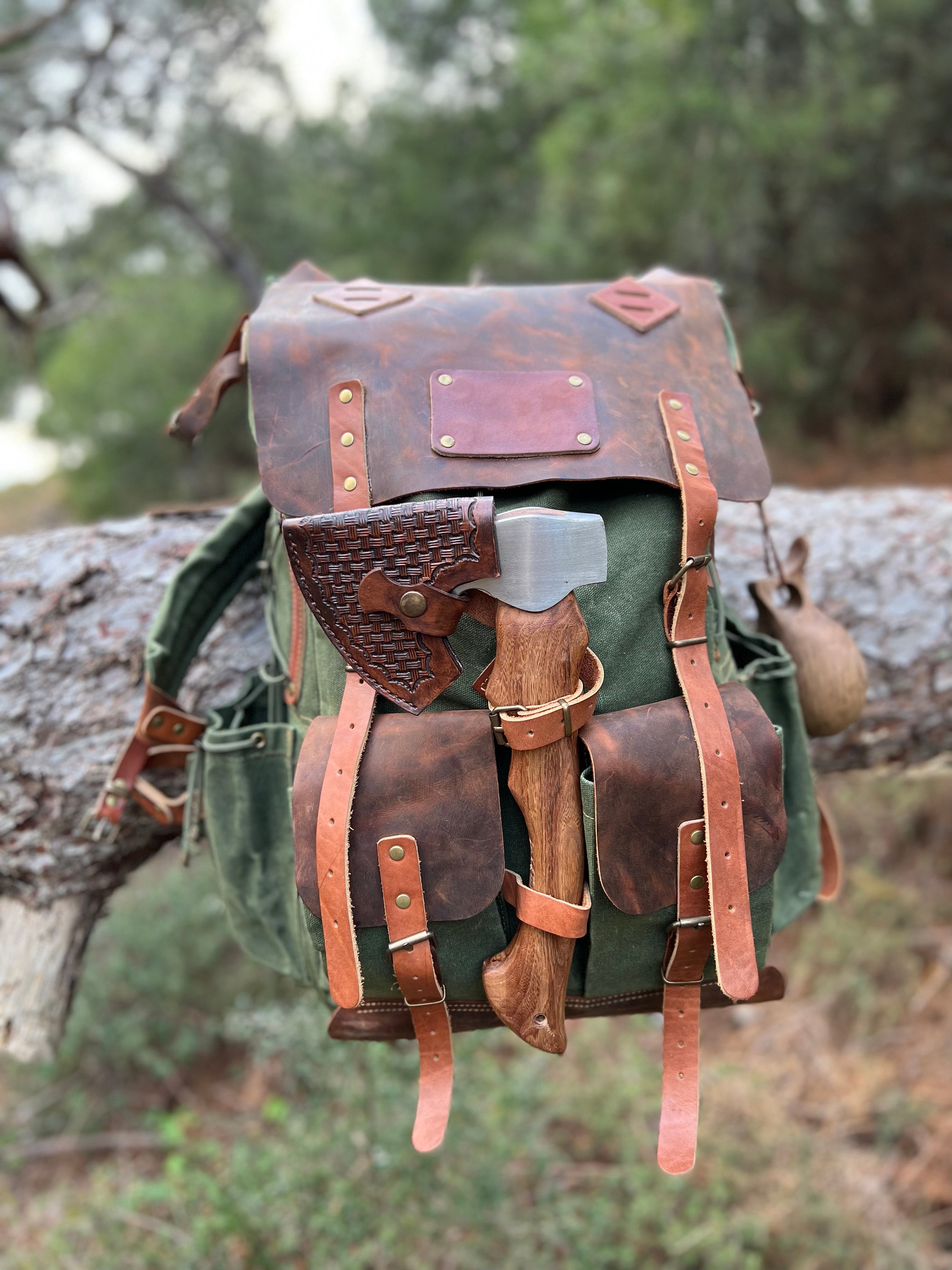 30L to 80L | Green | Bushcraft | Camping | Hiking | Rucksack | Backpack ...