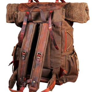 Hiking | Leather Flap | Hiking Backpack | Hiking Bag | Leather Canvas ...