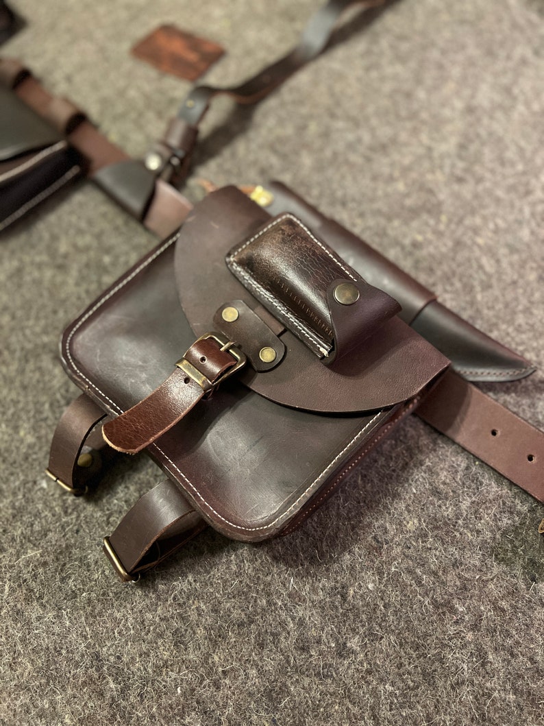 Handmade | Cartridge Bag | Hunting Belt and Suspenders Kit With ...