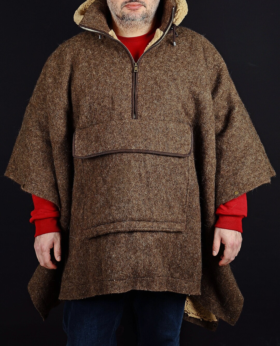 Tailormade Bespoke Brown Pancho | You Will Be Ready for Adventure ...