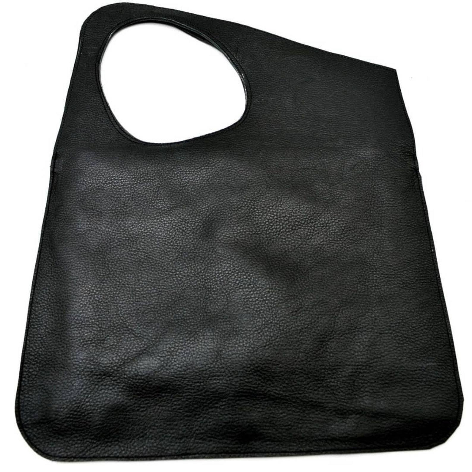Modern Genuine Leather Handmade Oversized Asymmetrical Tote Bag With ...