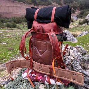 New Model | Handmade Custom Leather and Waxed Backpack for Travel ...