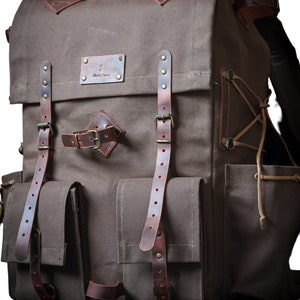 Hiking | Canvas Flap | Hiking Backpack | Hiking Bag | Leather and ...
