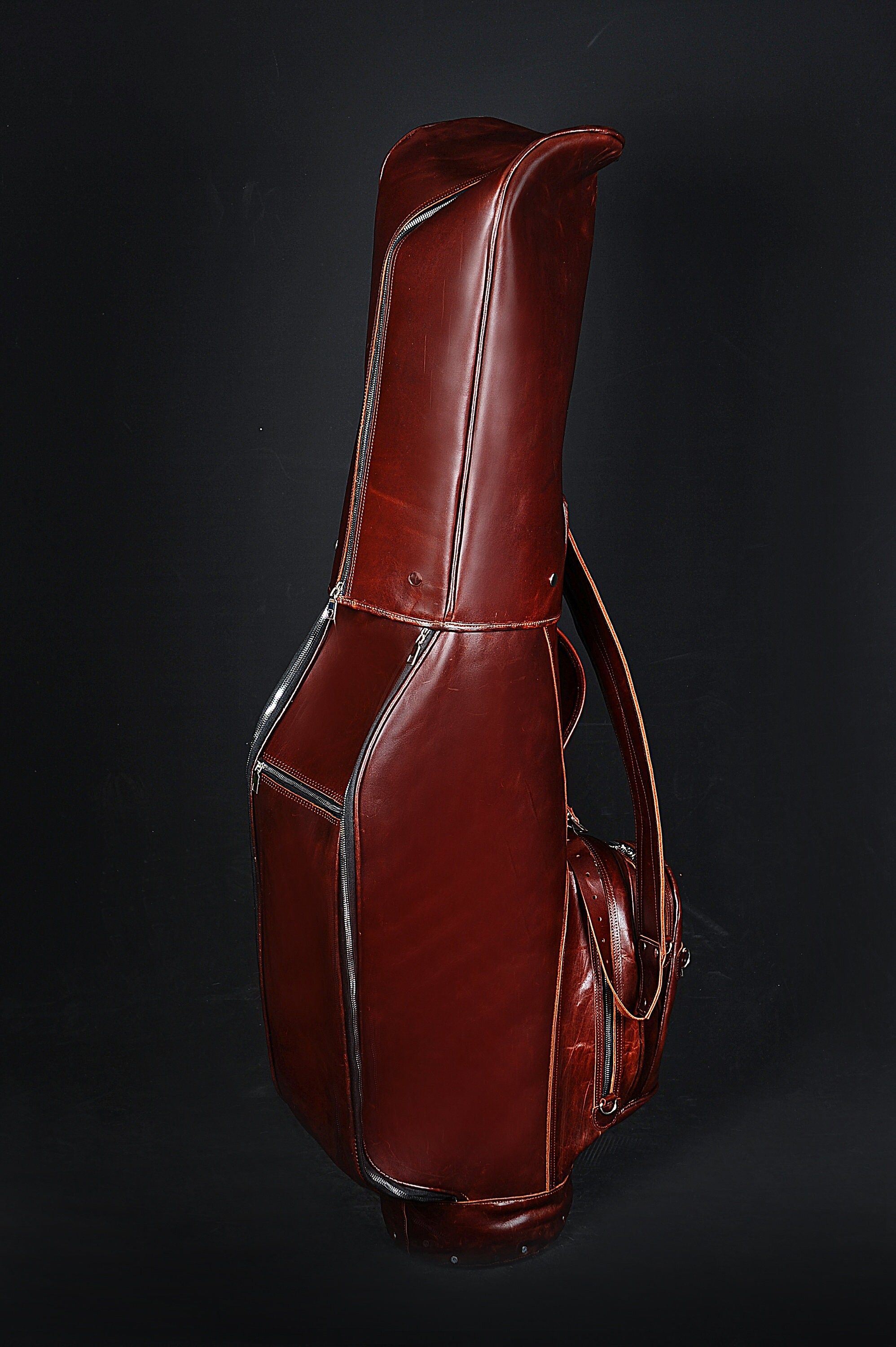 Limited | Reddish Brown Color | Handmade Leather Golf Bag | Tailor Made ...