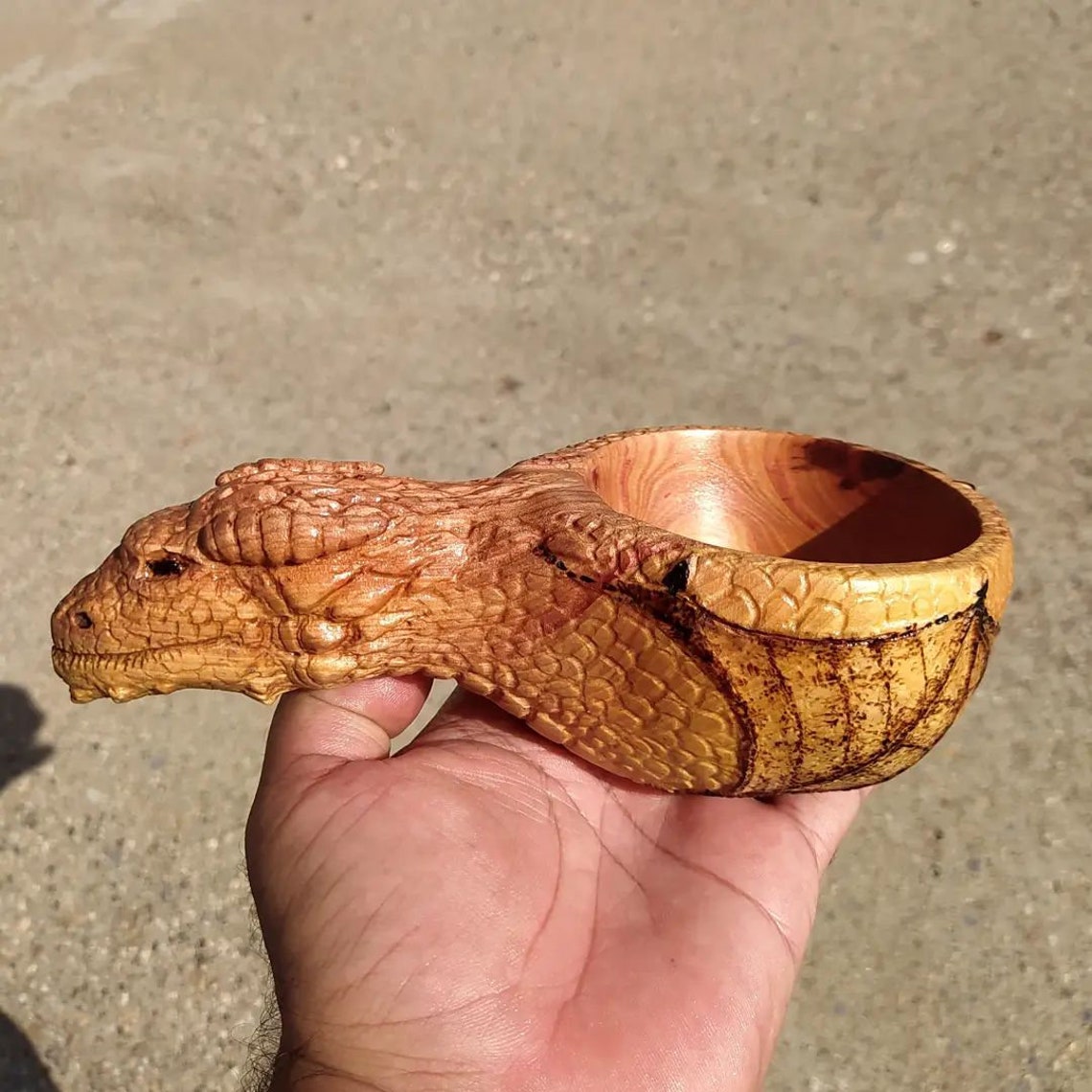 Dragon Kuksa, Bushcraft Handmade Kuksa, Wooden Mug Lion Claw Model ...