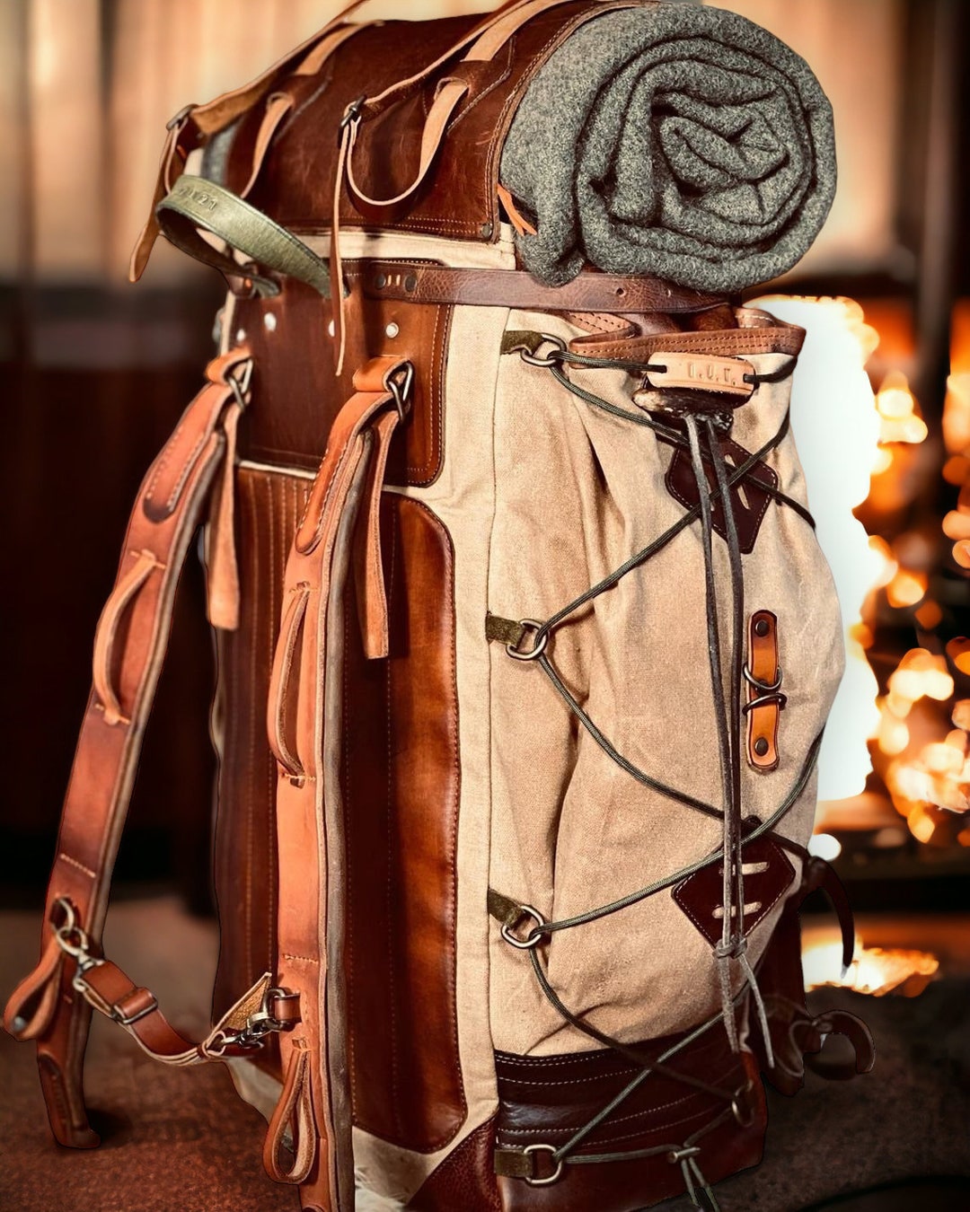 Bushcraft Backpack | Camping Backpack | Handmade Leather and Canvas ...