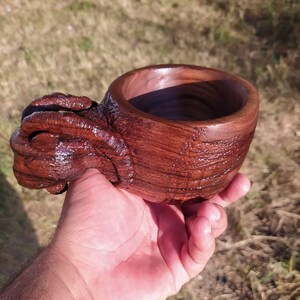Goat Kuksa, Bushcraft Handmade Kuksa, Wooden Mug Lion Claw Model ...