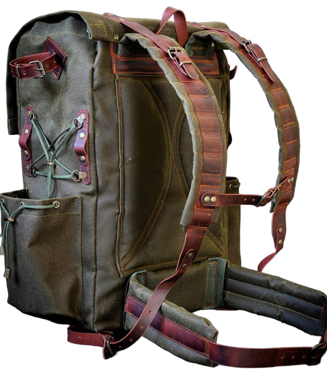Hiking | Canvas Flap | Hiking Backpack | Hiking Bag | Leather and ...