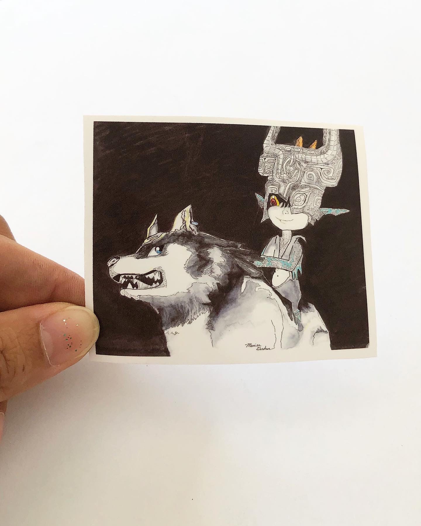 Vinyl Midna & Wolf Link Sticker-handmade Glossy Artworkgamer ...
