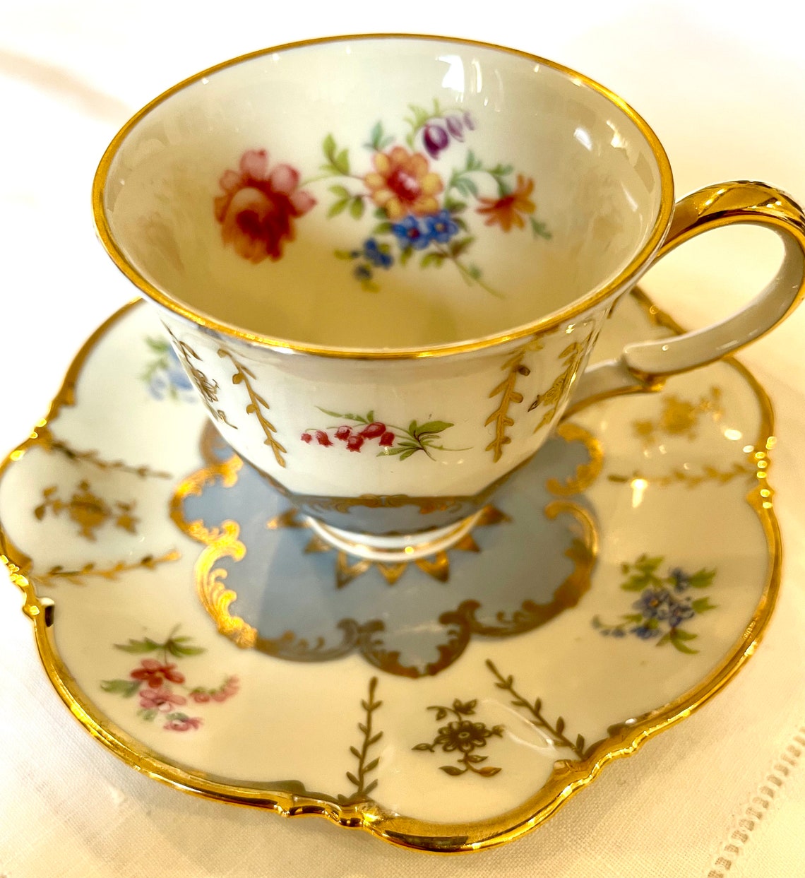 Lovely Small Vintage Zeh Schmerzer Coffee Cup and Saucer - Etsy