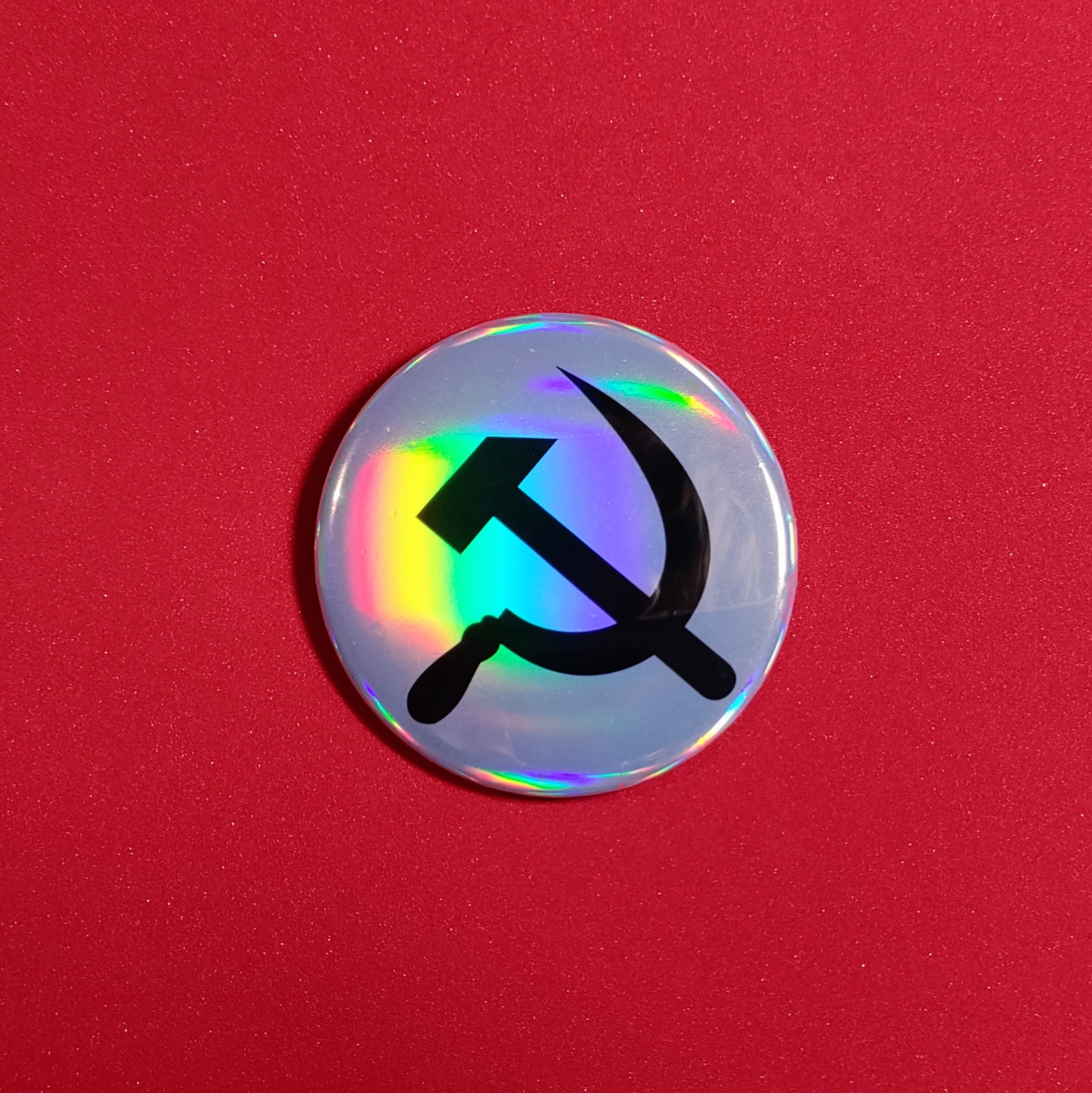 Holographic Leftist Socialist Communist Badges 58mm - Etsy