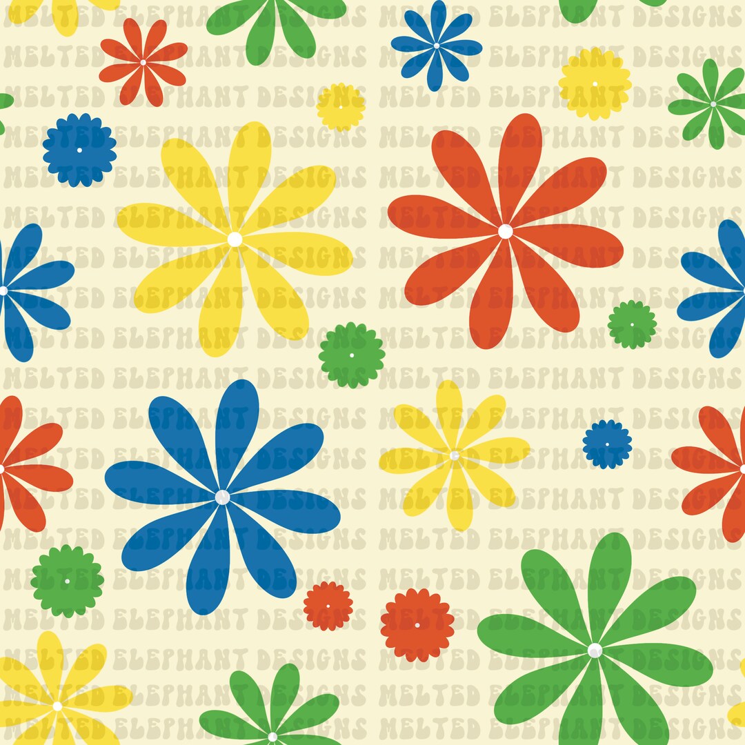 Flower Autism Awareness Seamless File, Autism Repeating Pattern, Floral ...