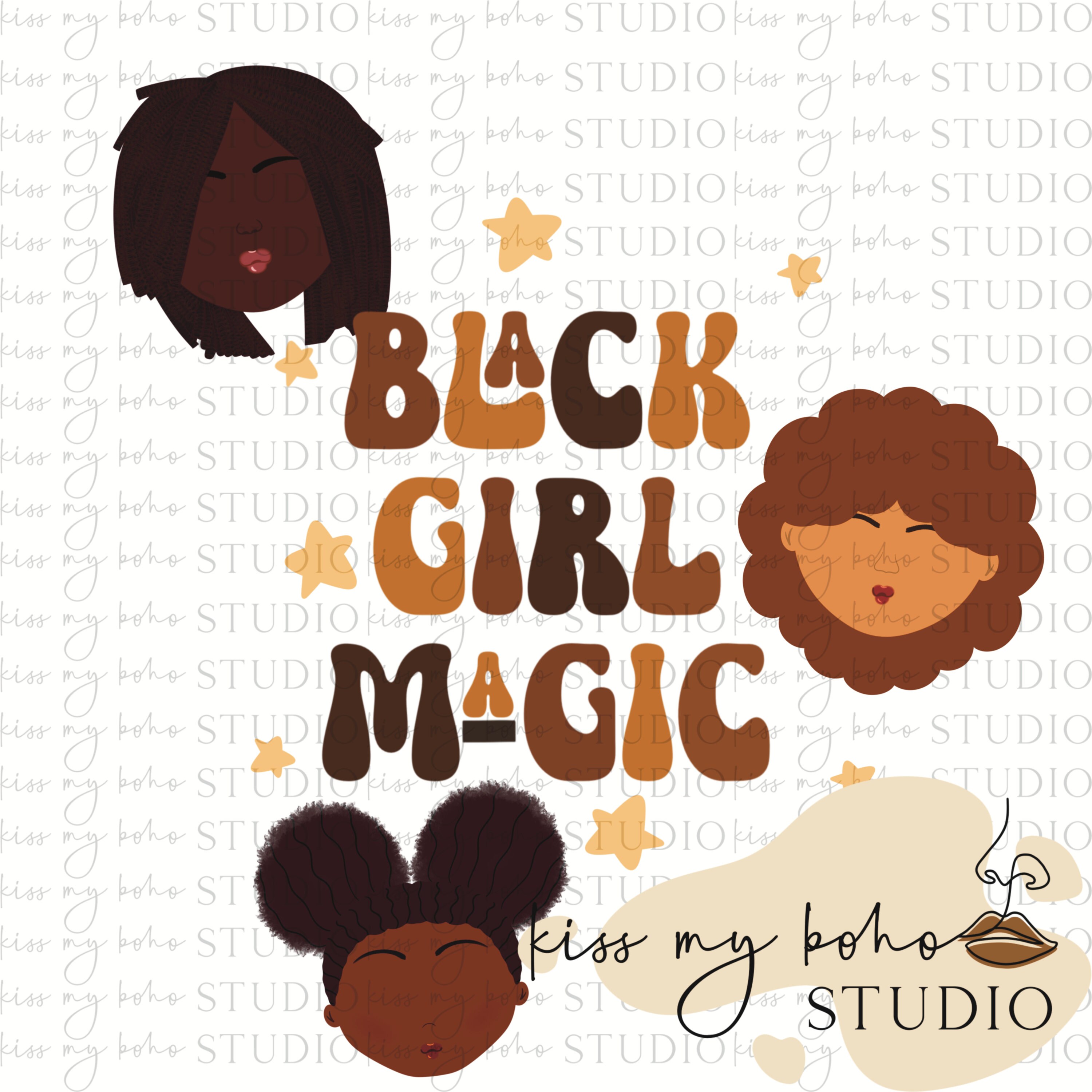 Black Girl Magic Seamless and PNG - Etsy