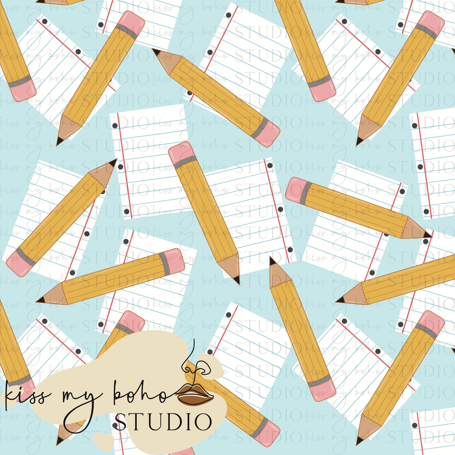 Pencil and Paper Seamless File, Back to School Design, Teacher Clothes ...