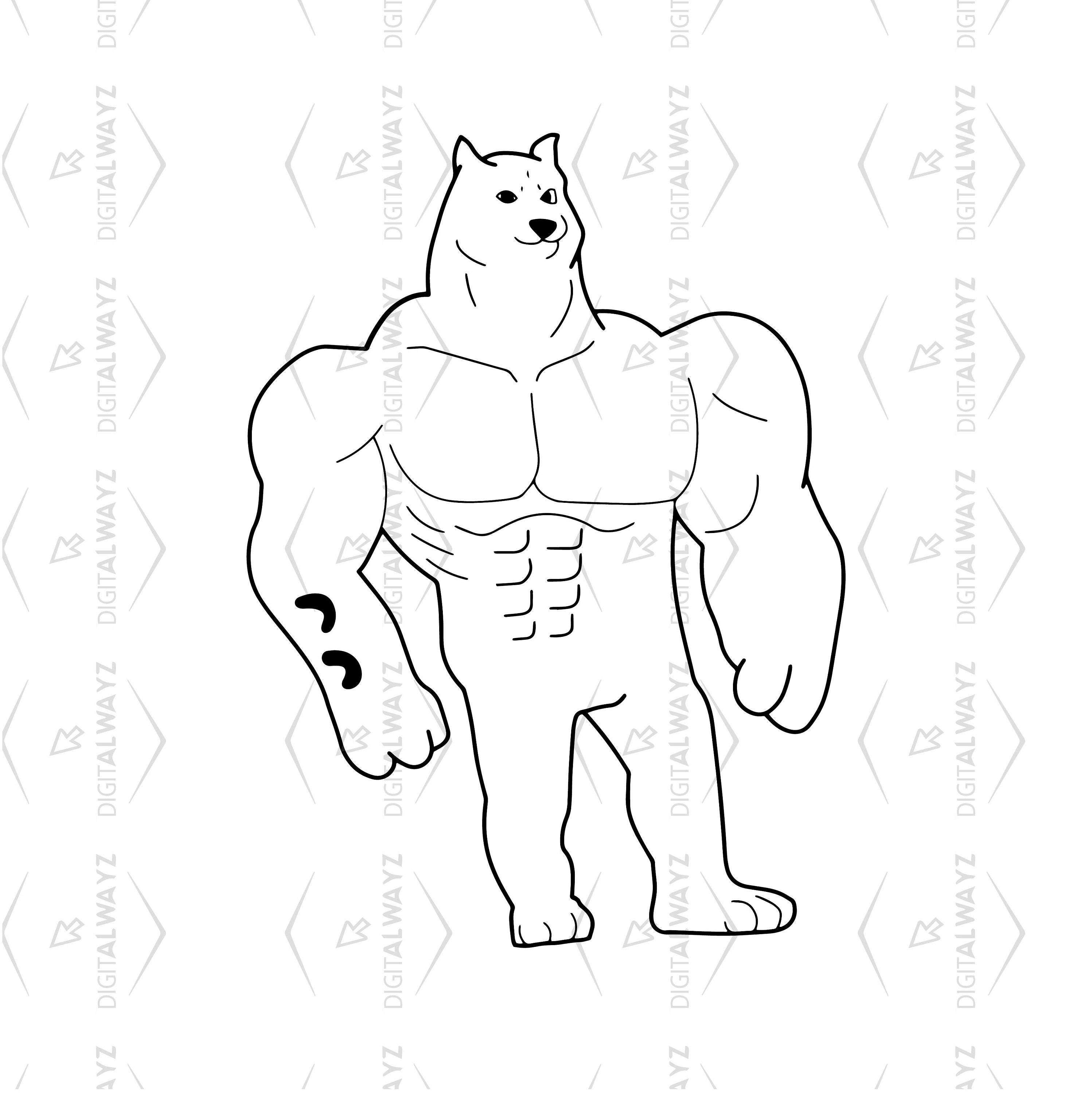 Swole Doge SVG - Etsy