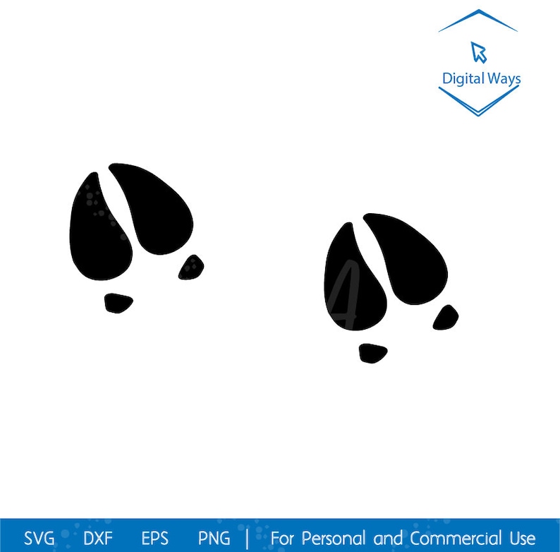 Elk Tracks (two Foot Prints) SVG - Etsy