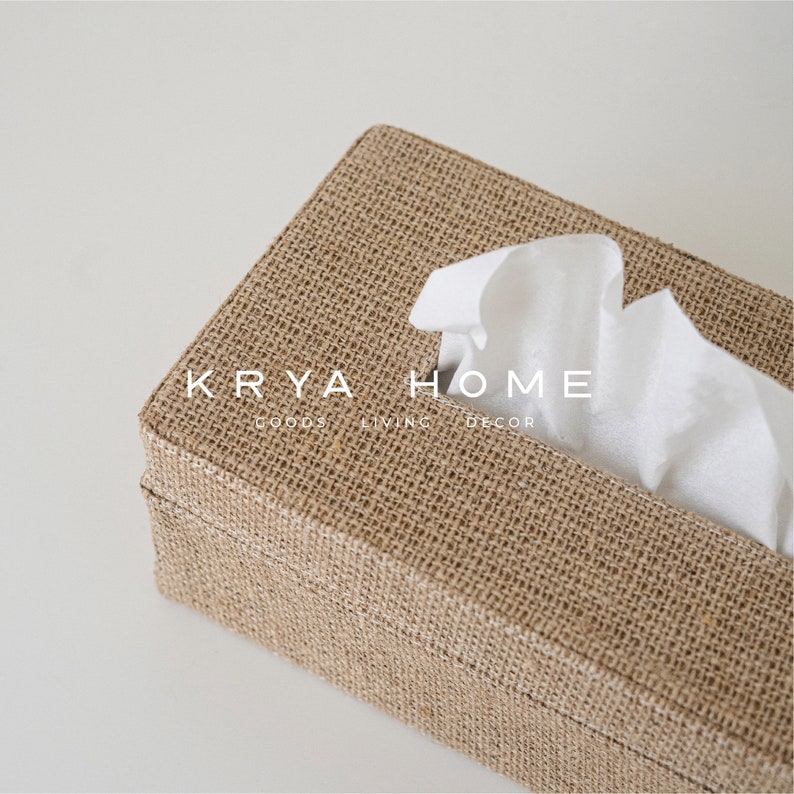 Handwoven Jute Tissue Box Cover Tissue Box Cover Boho - Etsy