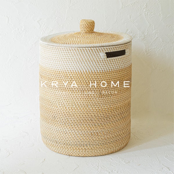 Lidded Basket Blue Storage Baskets | At Home Basket With Lid