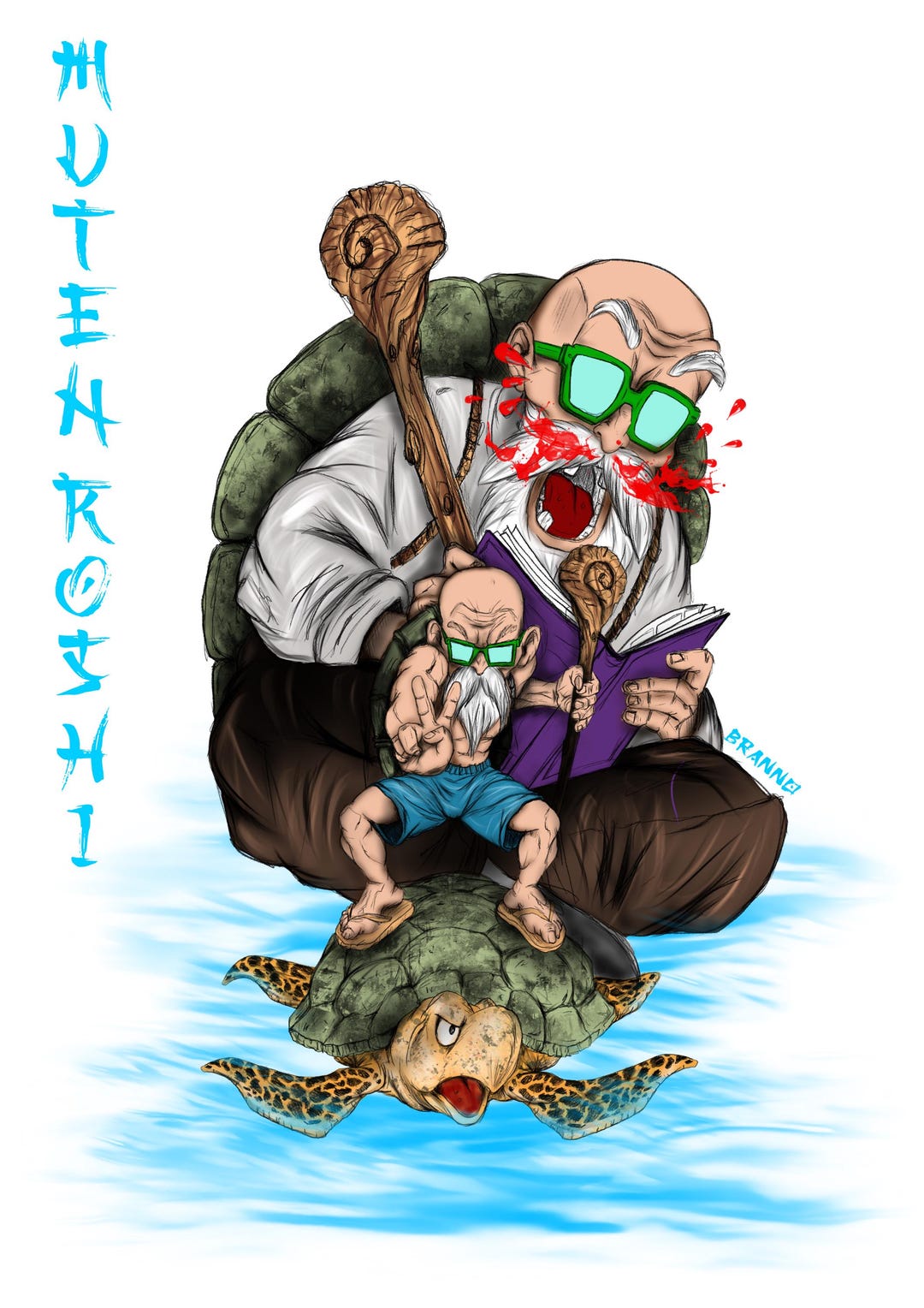 Illustration Manga Muten Roshi - Etsy