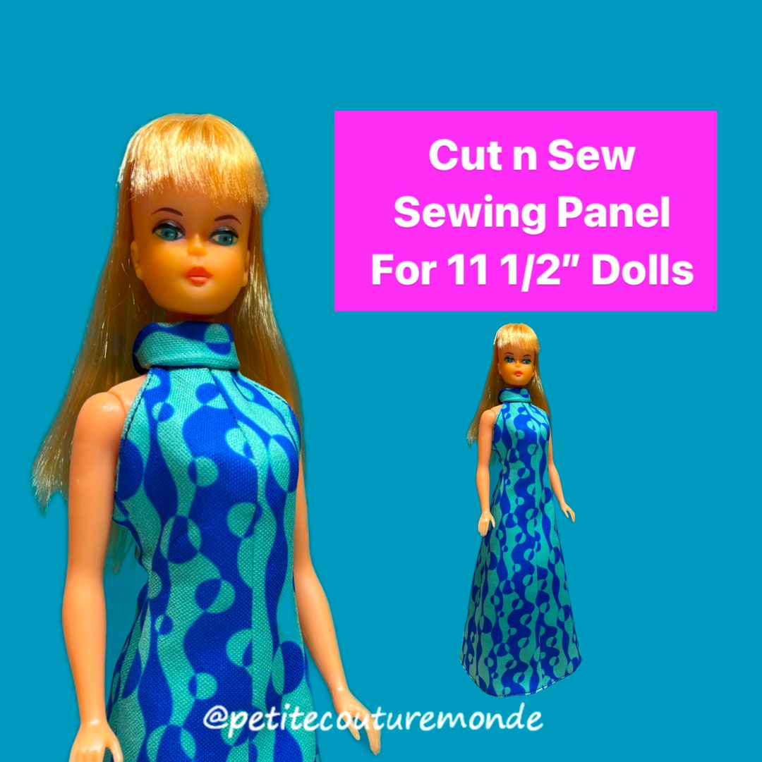 Mod Barbie Cut N Sew Dress DIY Doll Dress Sewing Panel Superstar Barbie ...